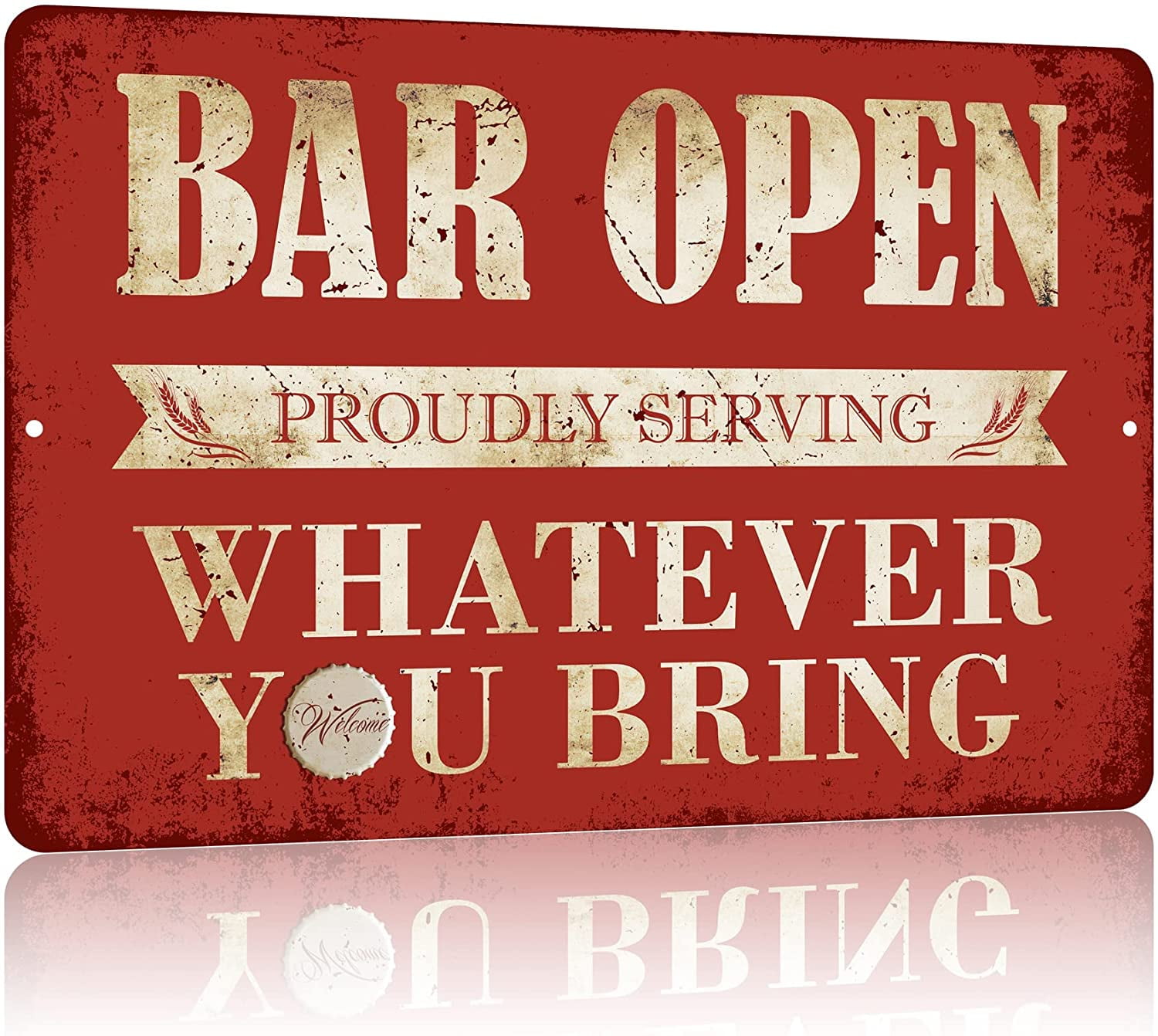 Vintage Bar Sign Decor Funny Bar Open Metal Signs for Home Bar Man Cave ...