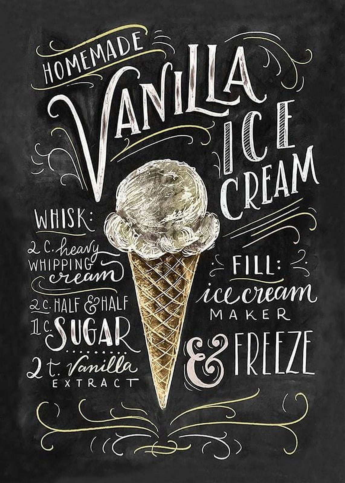 Vintage Bar Signs Vanilla Ice Cream Recipe Tin Signs for Home Bar ...