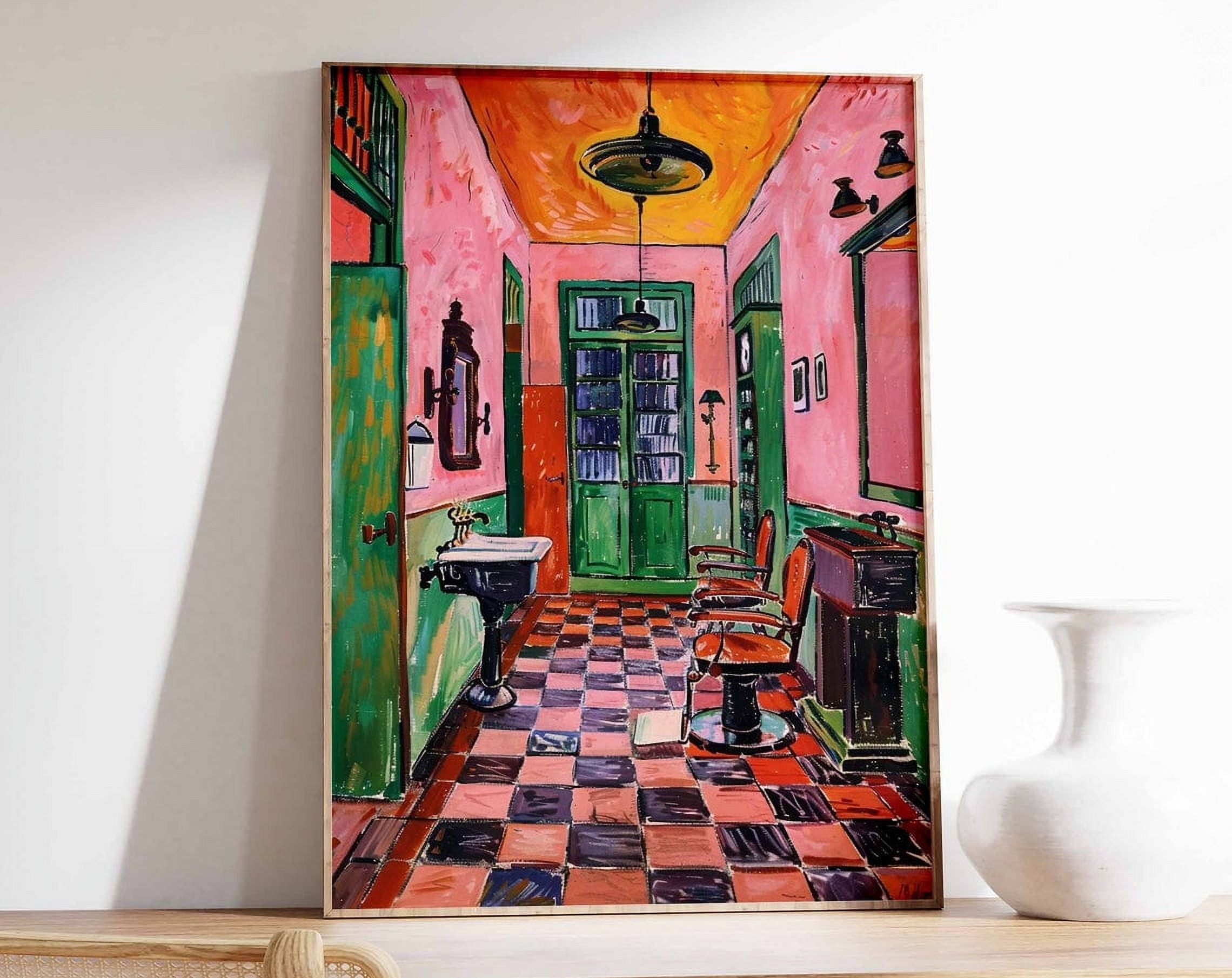 Vintage Barbershop Poster, Retro Barber Wall Art, Hairdressing Print ...