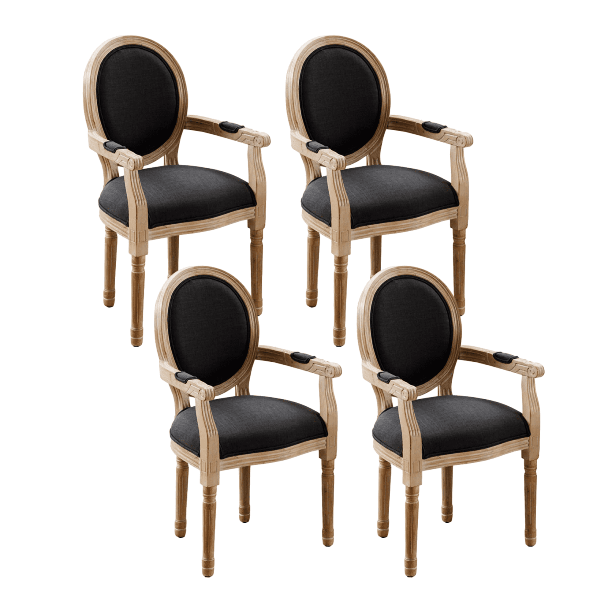 Vintage Barstools, Antique Painting Linen Fabric Side Chair, Leisure ...