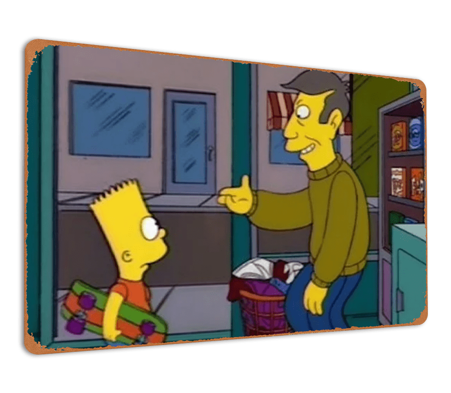 Vintage Bart Simpson Metal Plaque Poster The Boy Who Knew Too Much ...