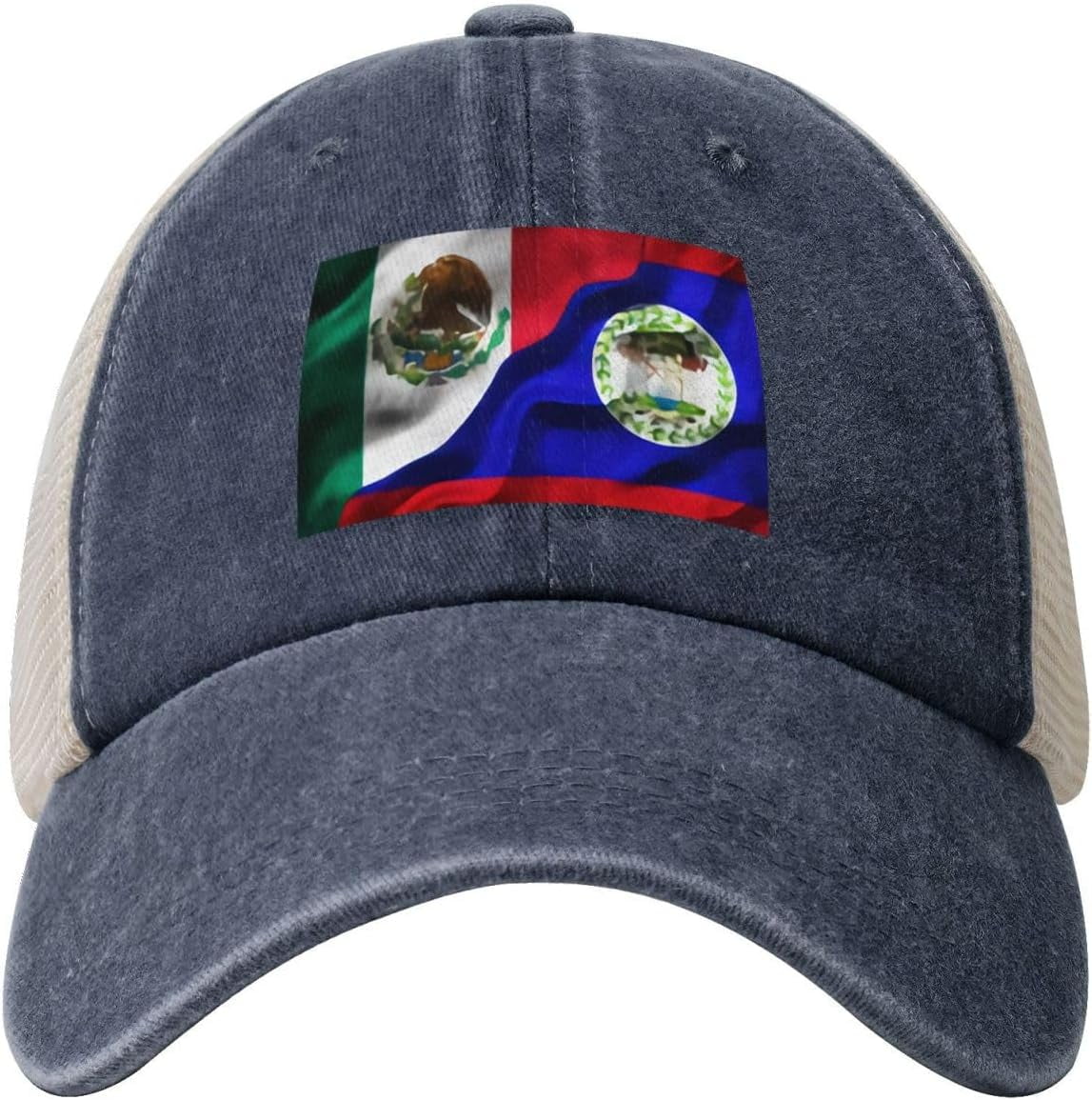 Vintage Baseball Caps Mexico Flag Belizean Flag Demin Mesh Hat Caps ...