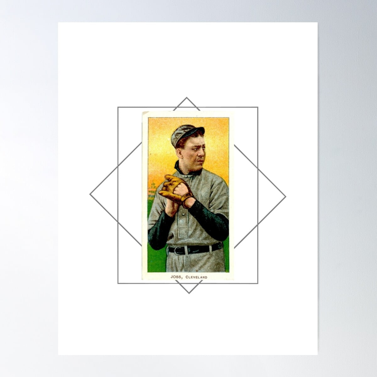 Vintage Baseball Card Design Poster Wall Art, Modern Wall Decor For ...