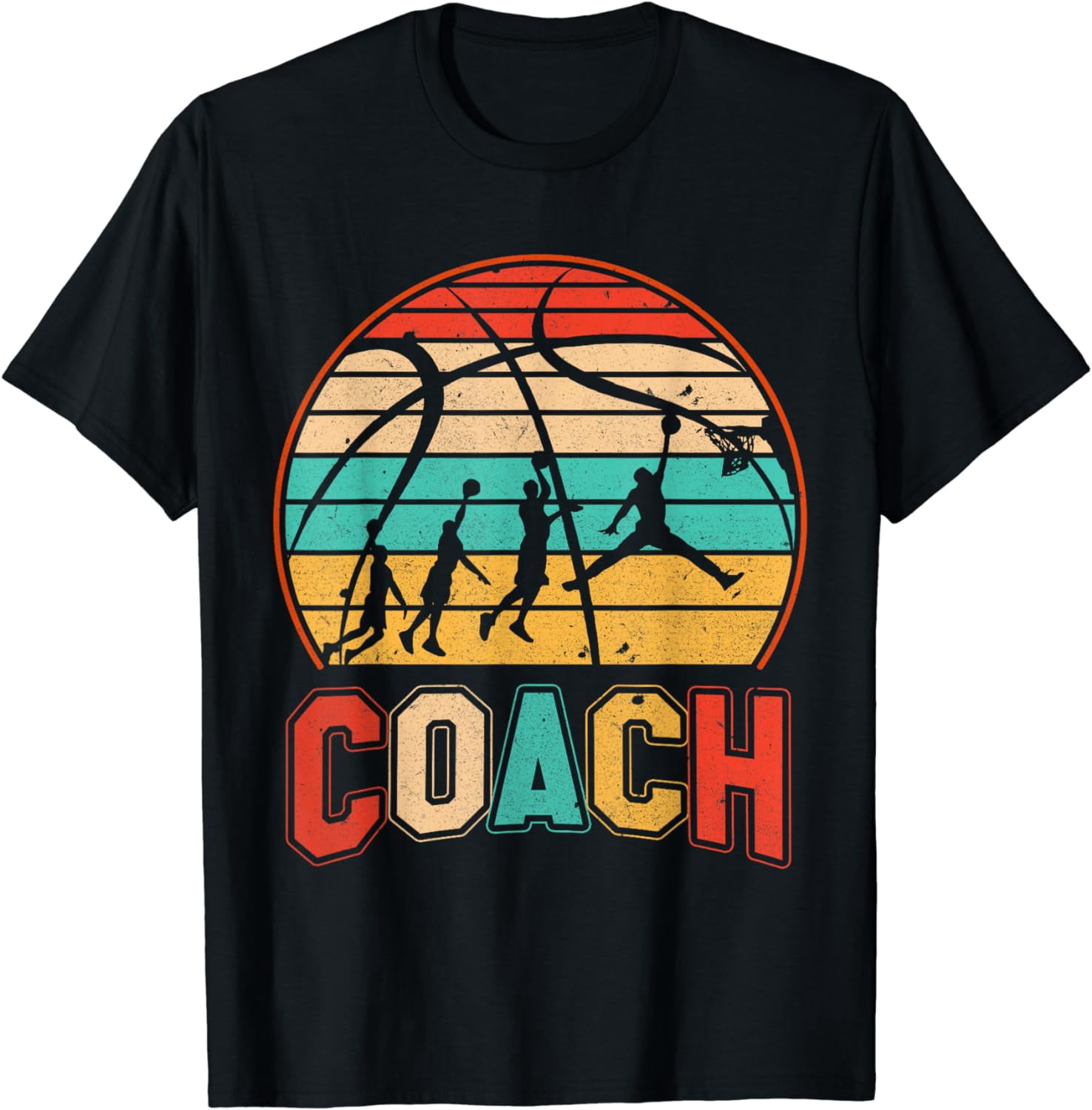 Vintage Basketball Coach Coaches Sport For Player Mens T-Shirt ...
