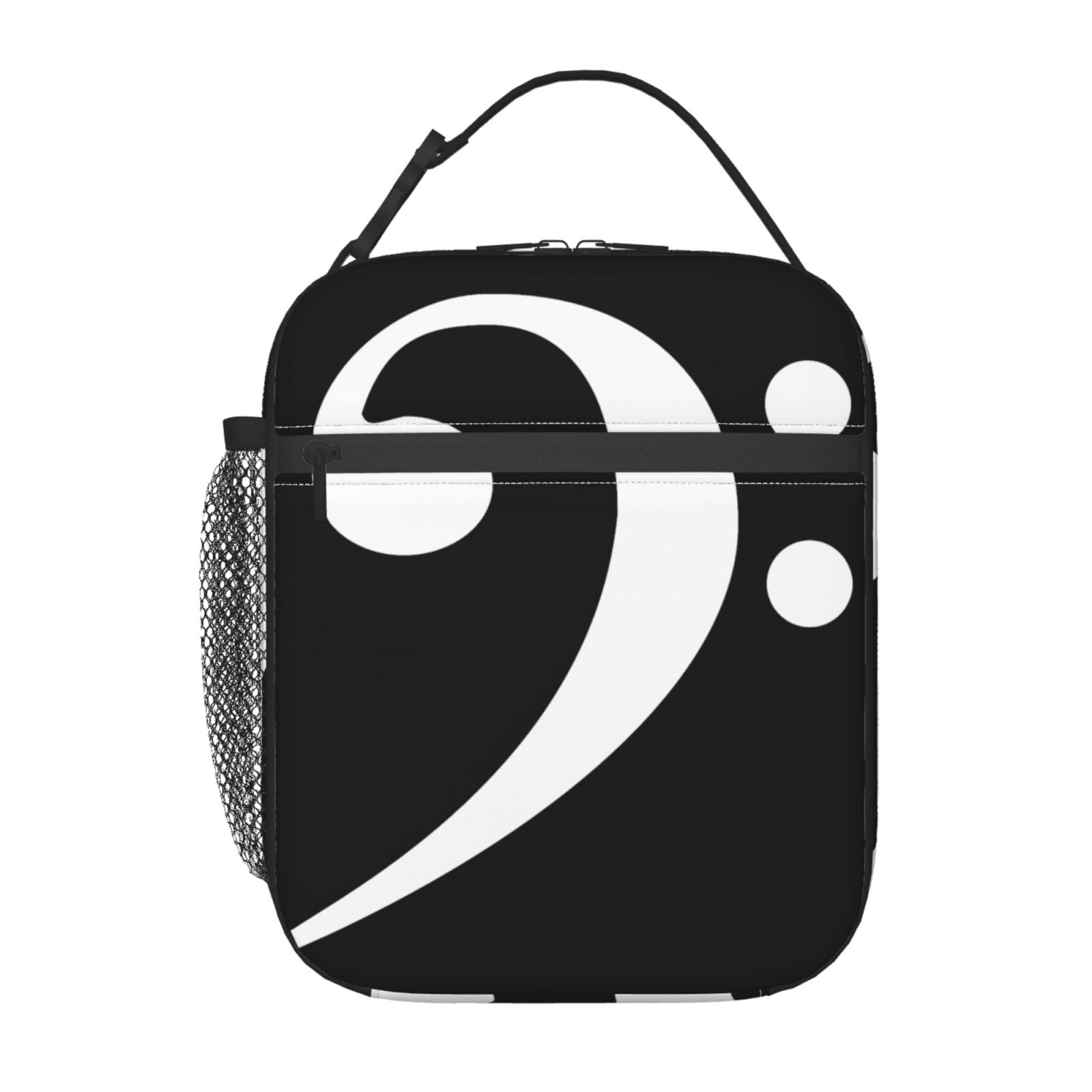 Vintage Bass Clef Bass Guitar Lunch Bag Insulated Lunch Box for Women ...