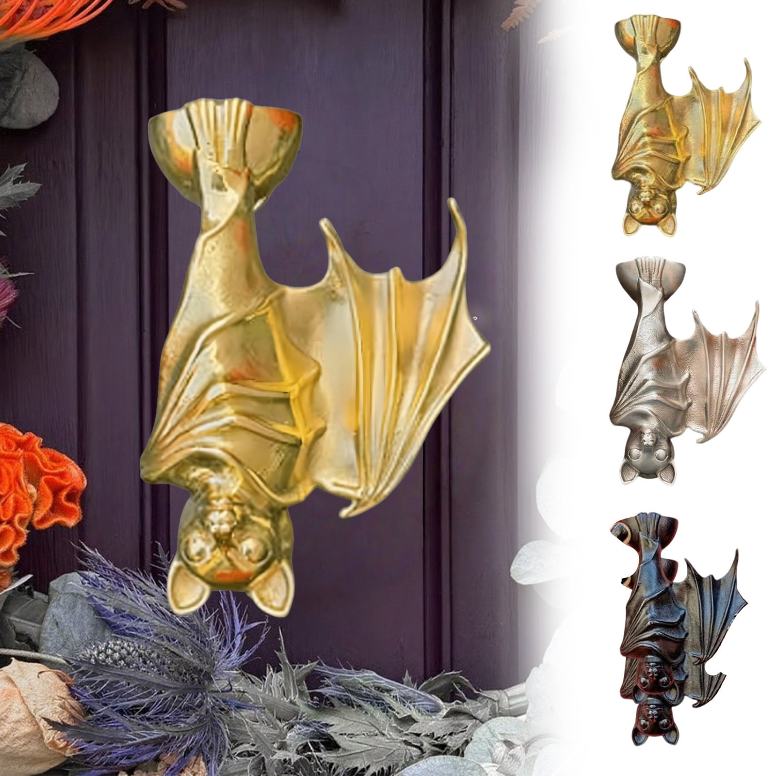 Vintage Bat Door Knocker - Solid Cast Metal Bat Door Knocker, Detailed ...
