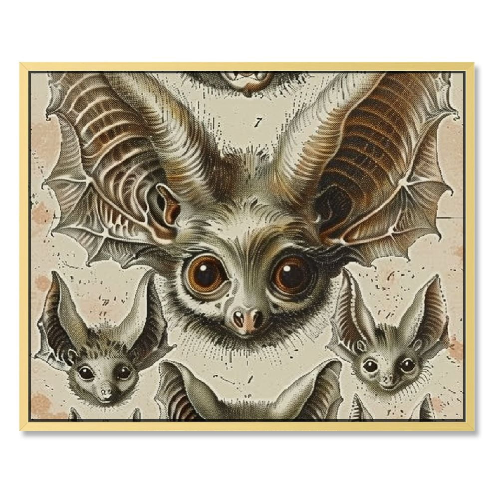Vintage Bat Species Poster - Retro Art Forms of Nature Print - Bat Art ...