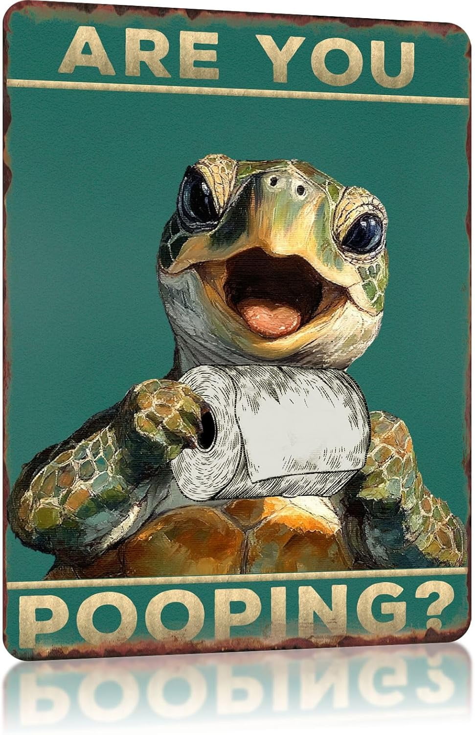 Vintage Bathroom Decor Ocean Turtle Metal Signs Funny Sea Turtle ...