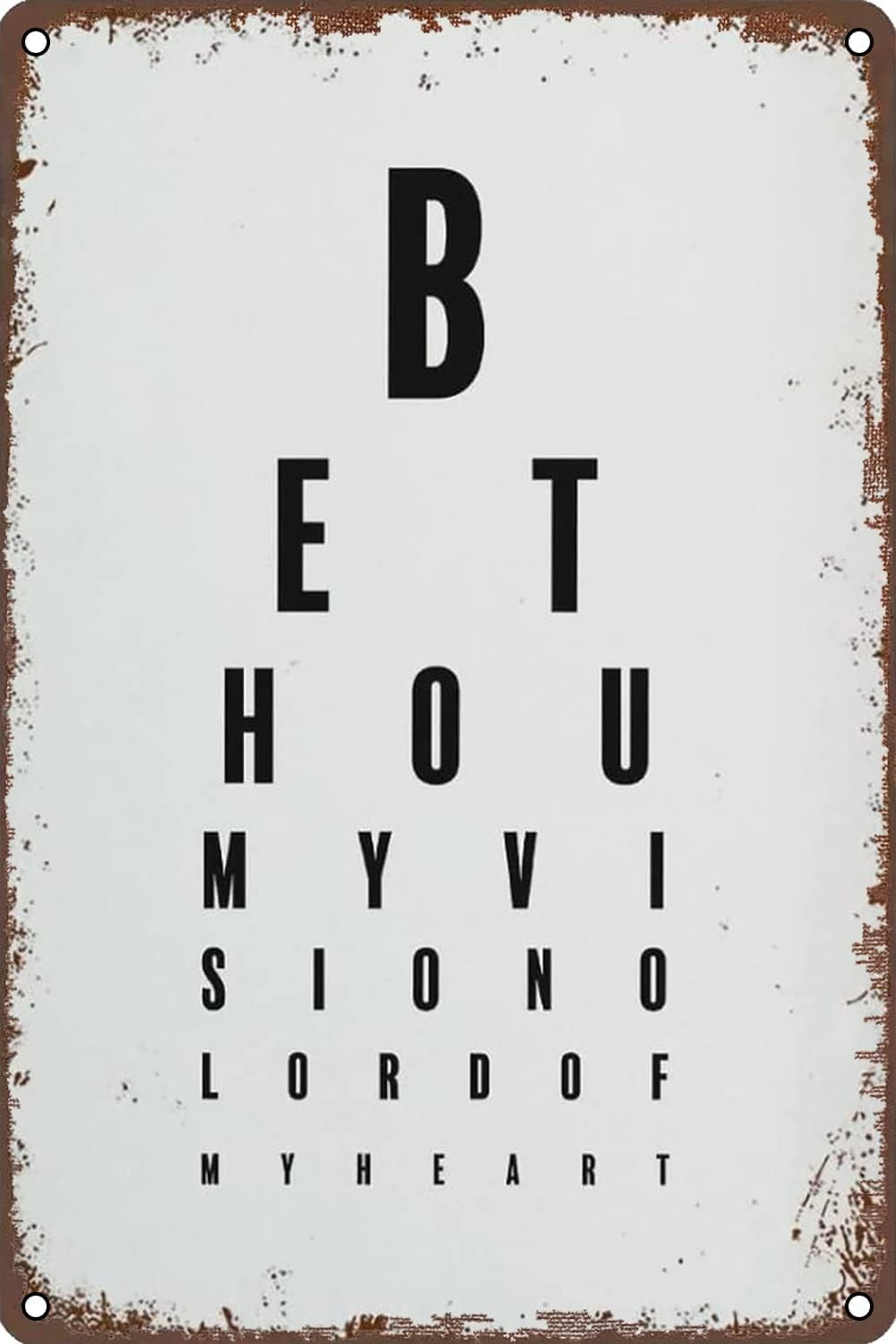 Vintage Be Thou My Vision Eye Chart, Hymn Quote Retro Wall Decor Retro ...