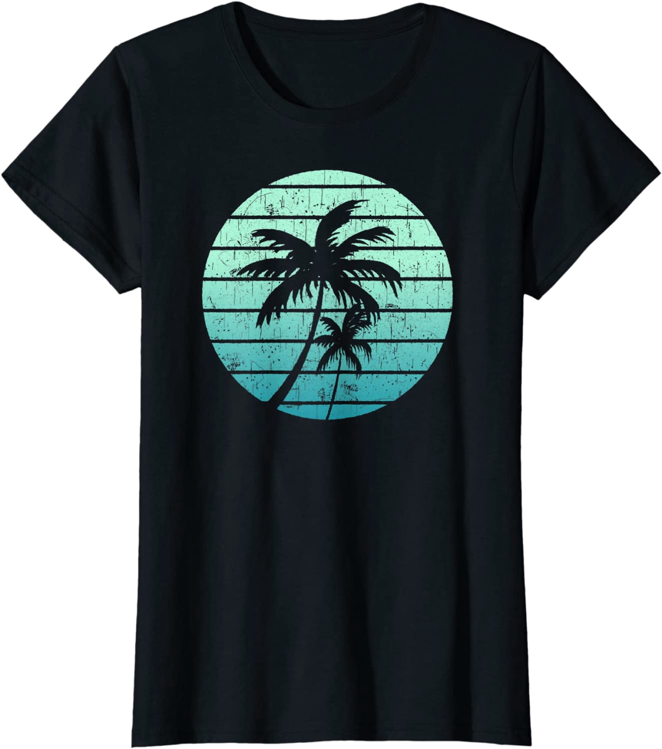 Vintage Beach Retro California Tropical Palm Trees T-Shirt - Walmart.com