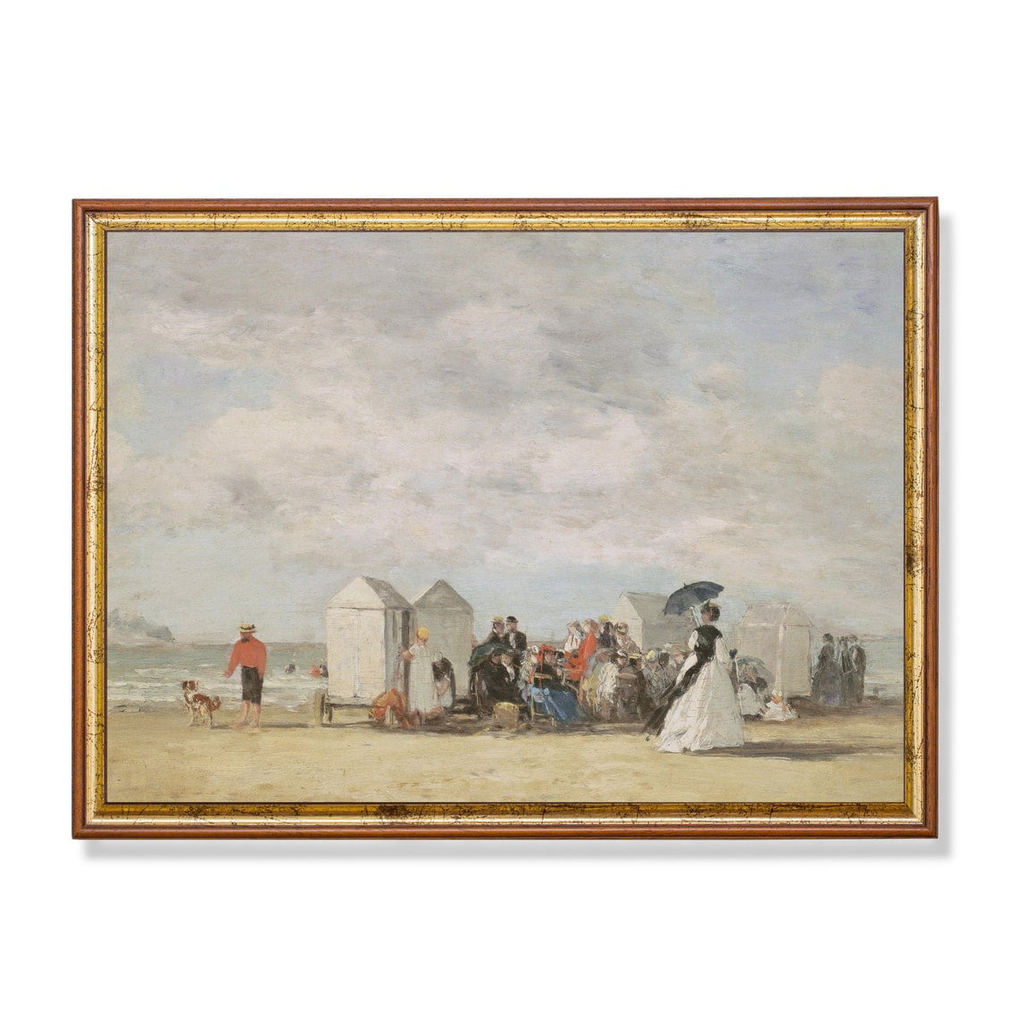 Vintage Beach Scene Poster, 19Th Century Coastal Home Decor, 16x24 ...