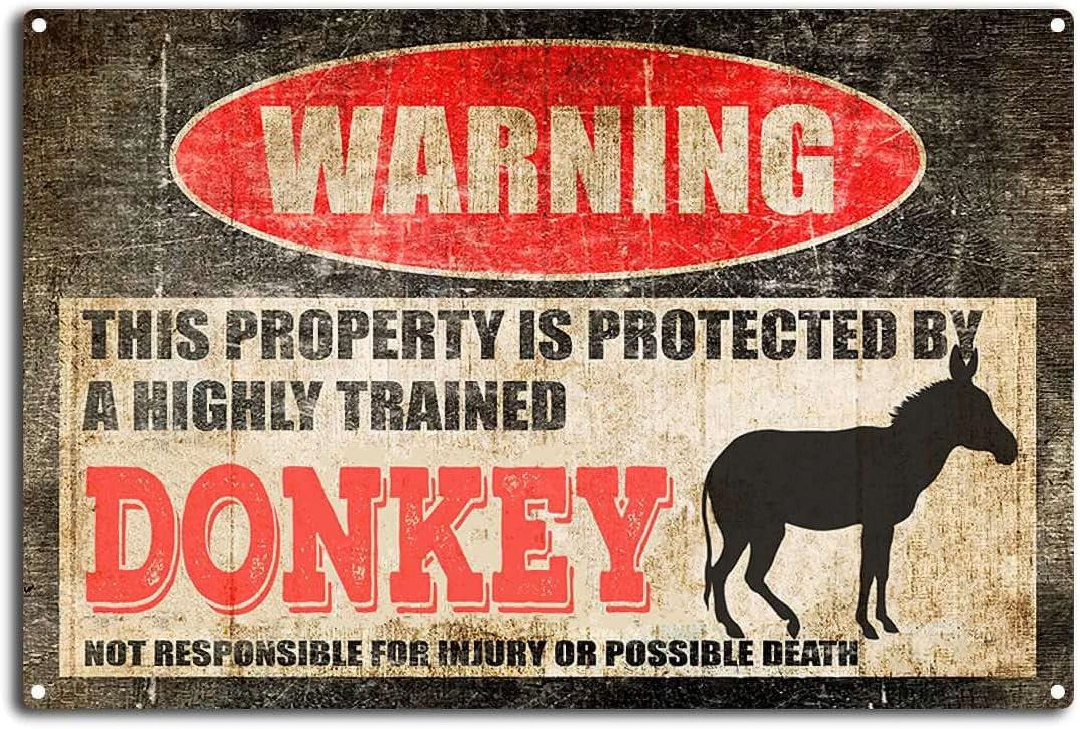 Vintage Beaver Tin Sign,Warning This Property is Protected by a Highly ...