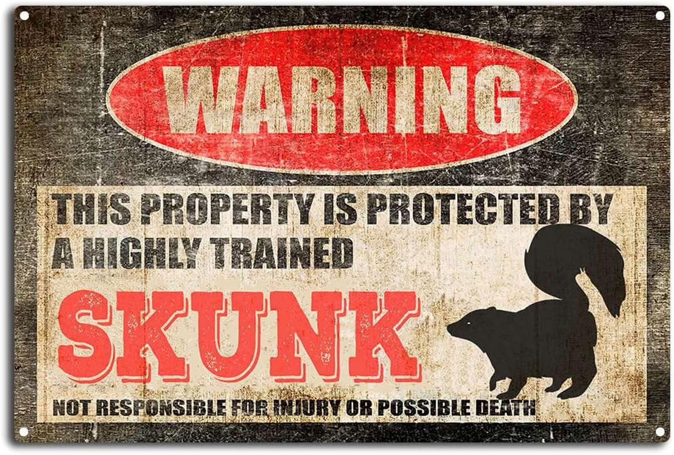 Vintage Beaver Tin Sign,Warning This Property is Protected by a Highly ...