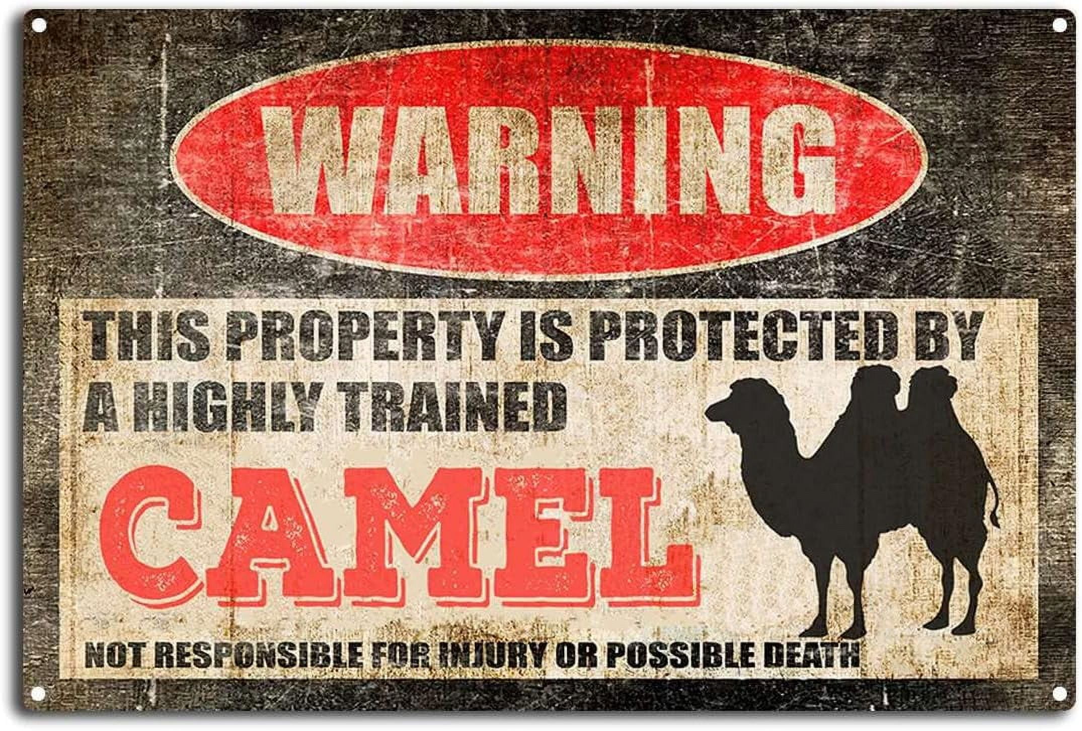 Vintage Beaver Tin Sign,Warning This Property is Protected by a Highly ...