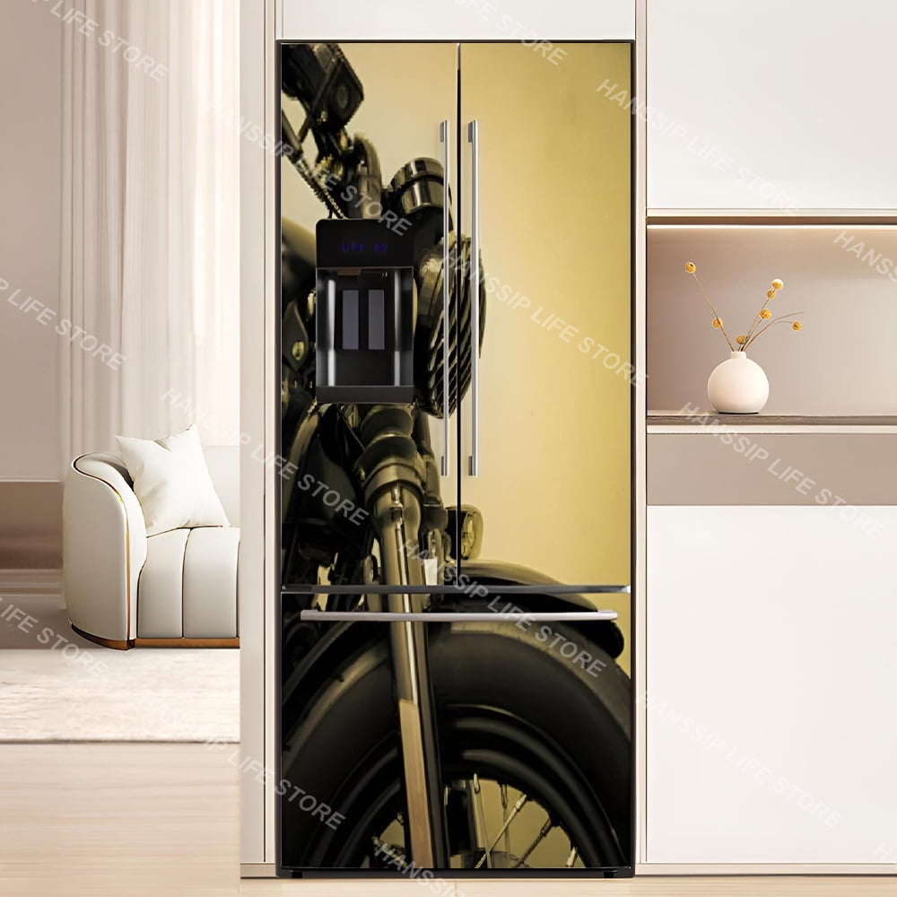 Vintage Beer Poster Refrigerator Door Sticker Waterproof PVC Kitchen ...