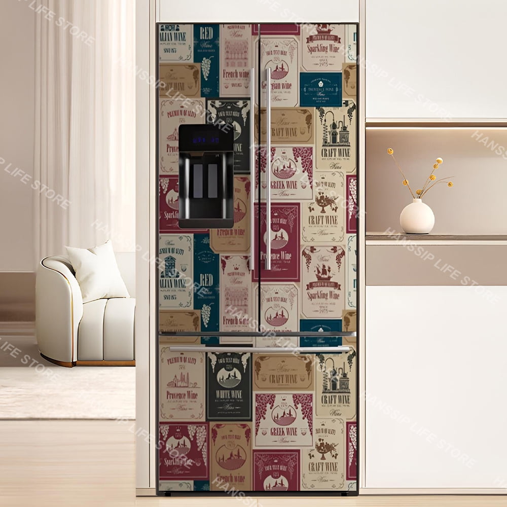 Vintage Beer Poster Refrigerator Door Sticker Waterproof PVC Kitchen ...