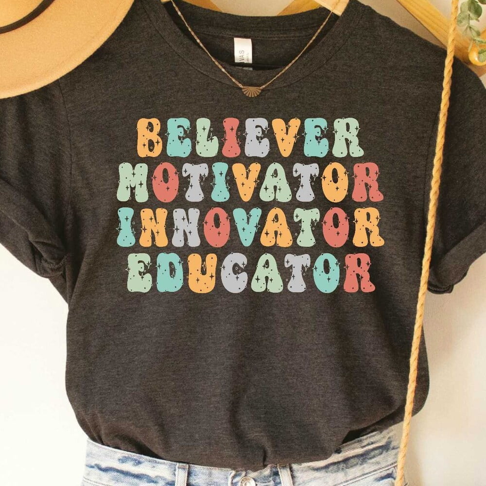 Vintage Believer Motivator Innovator Educator Teacher Teacher ...