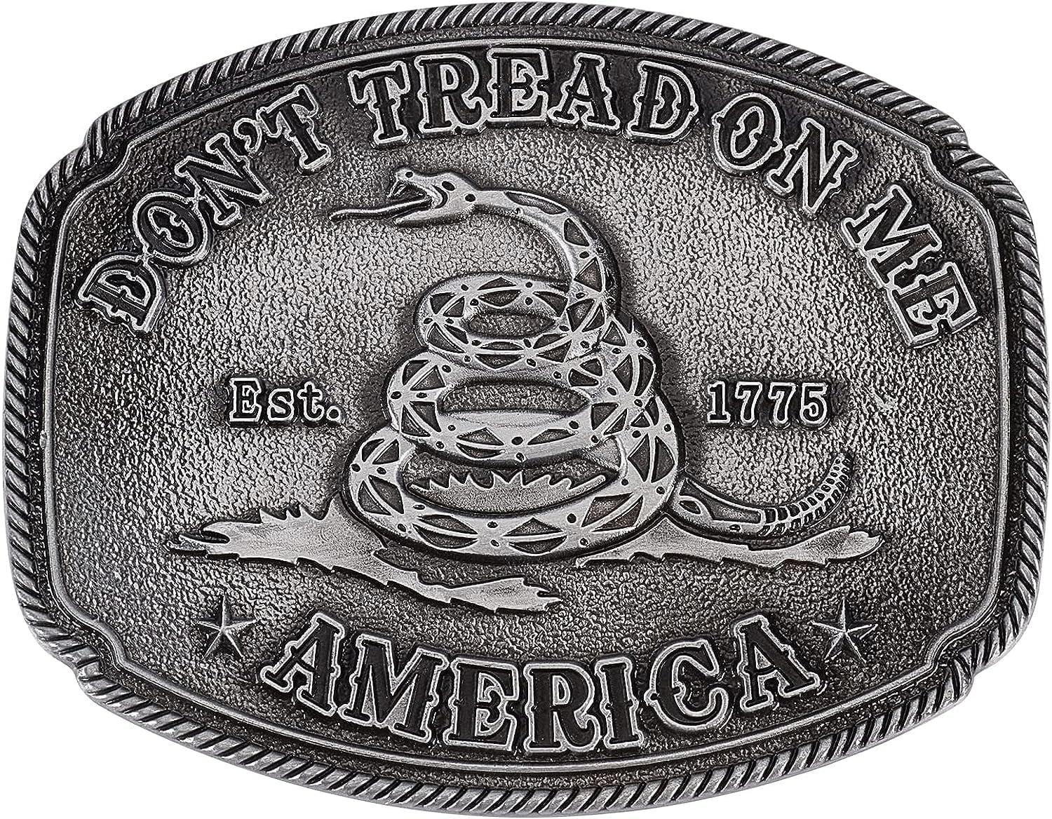 Vintage Belt Buckles for Men with Snake Pattern Design Simple Heavy ...