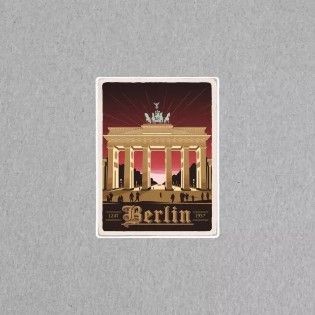 Vintage Berlin 1247-1937 Travel Sticker Sticker Brandenburg Gatephone ...