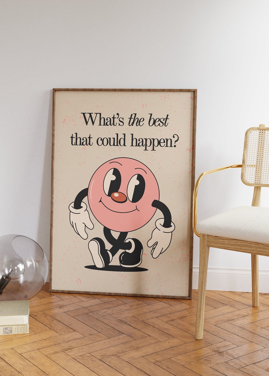 Vintage What'S The Best That Could Happen Print • Positive Thinking ...