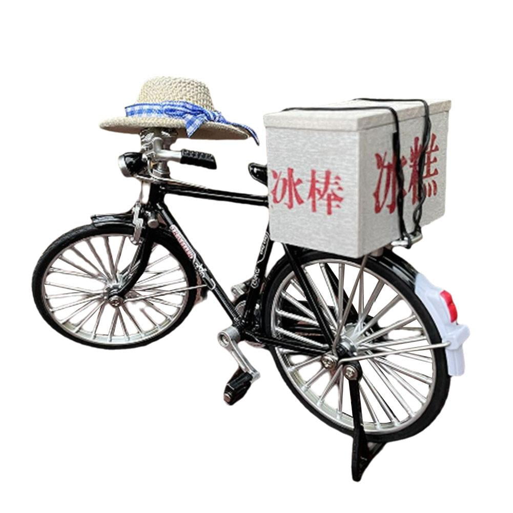 Vintage Bicycle Model, 1:10 Scale, Metal Rickshaw Statue with Ice-Cream ...
