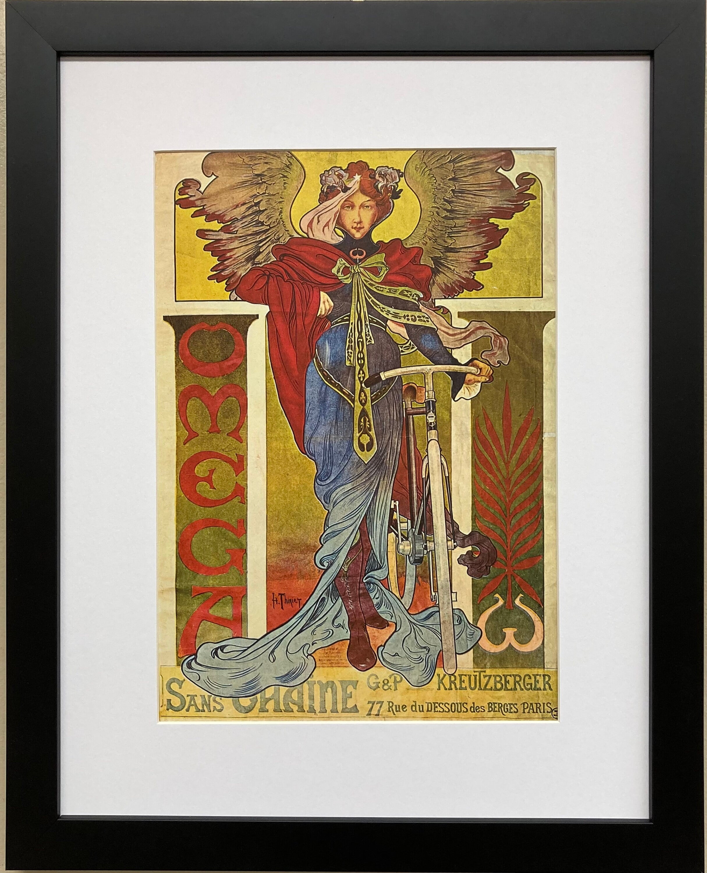 Vintage Bicycle Poster "Omega Bicycles" (1895) Framed Art Generic ...