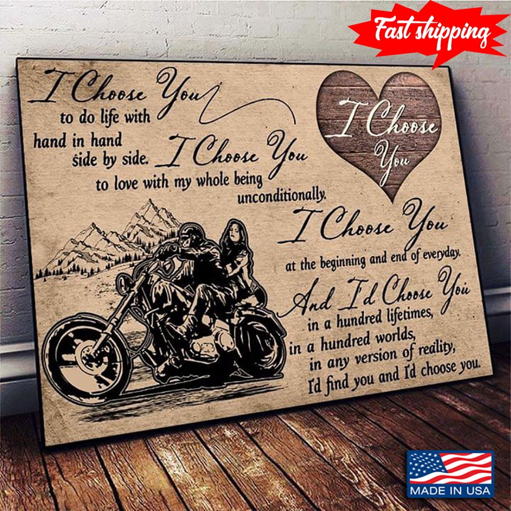 Vintage Bikers I Choose You To Do Life With Hand In Hand Side By Side ...