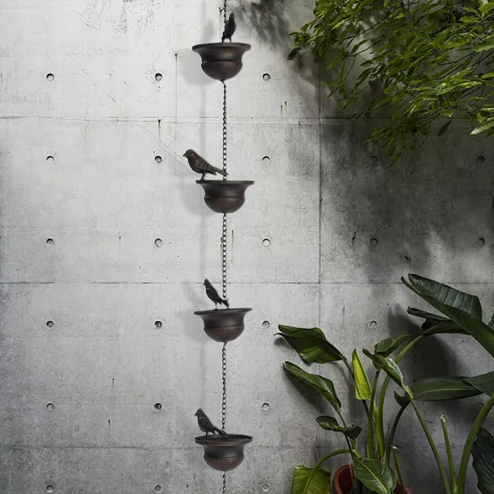 Vintage Bird Rain Chain Drain Gutters Decorated Rain Chain Garden Rain ...