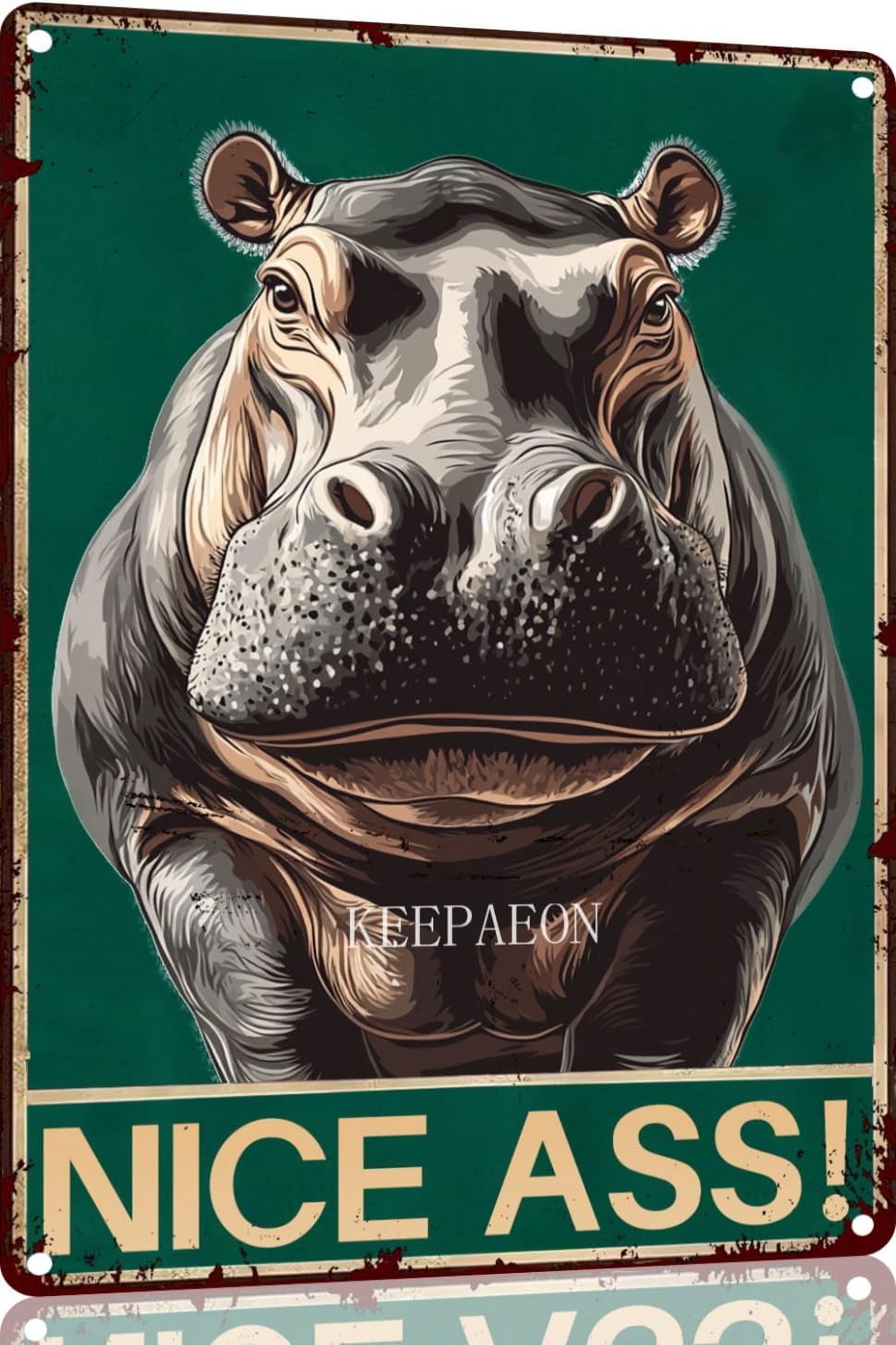 Vintage Bison Are You Pooping Funny Tin Sign for Bathroom Toilet Wall ...