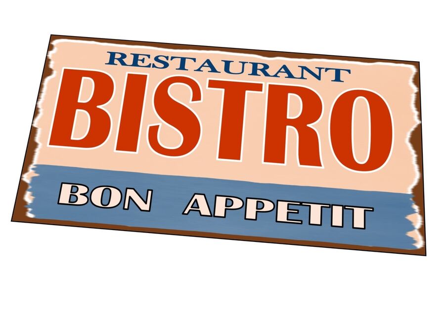 Vintage Bistro Wine Bar Sign Bistro Metal Aluminum Retro Vintage Style ...
