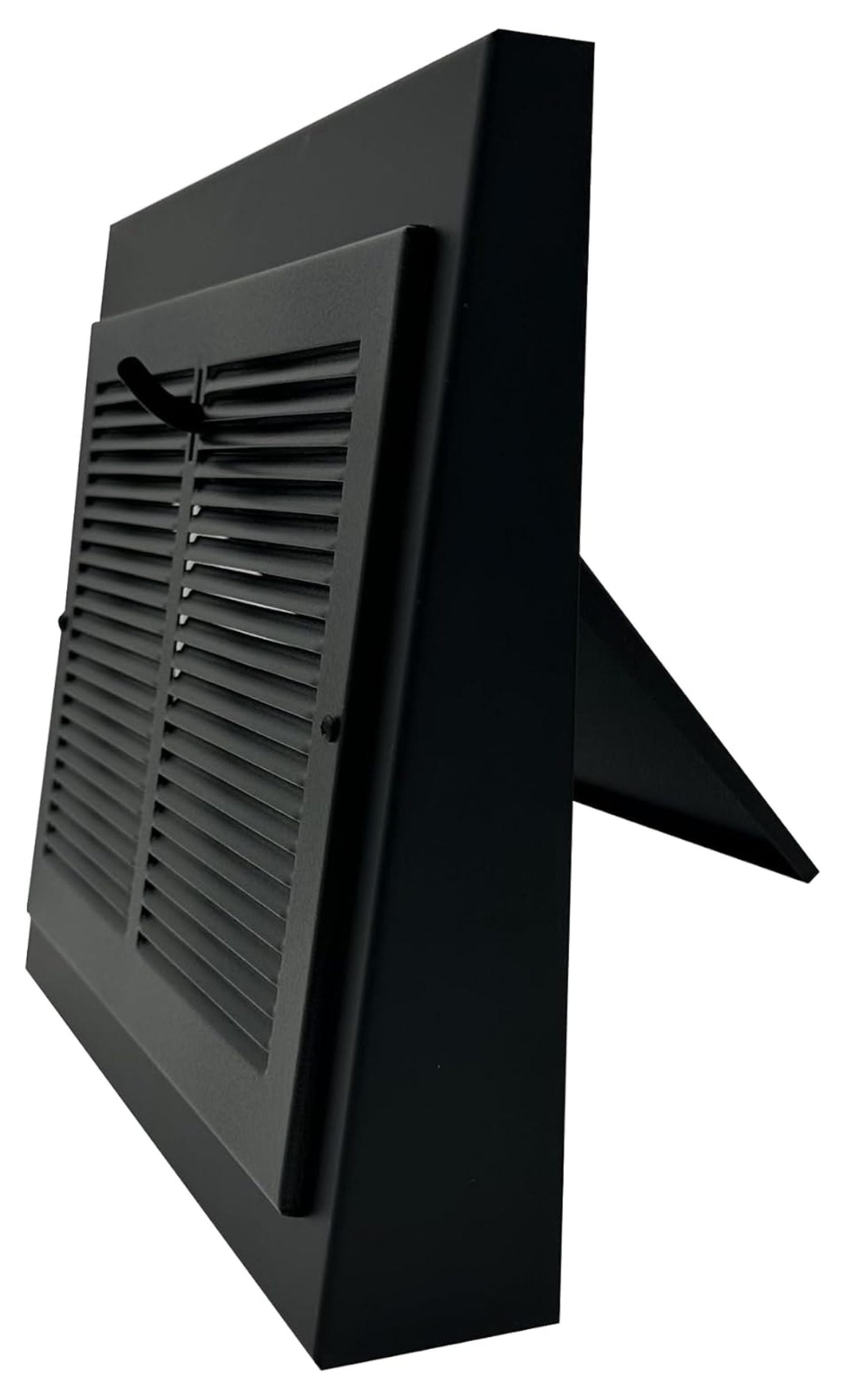 Vintage Black Steel Baseboard Register - 13" x 12" Gravity Vent, Powder ...