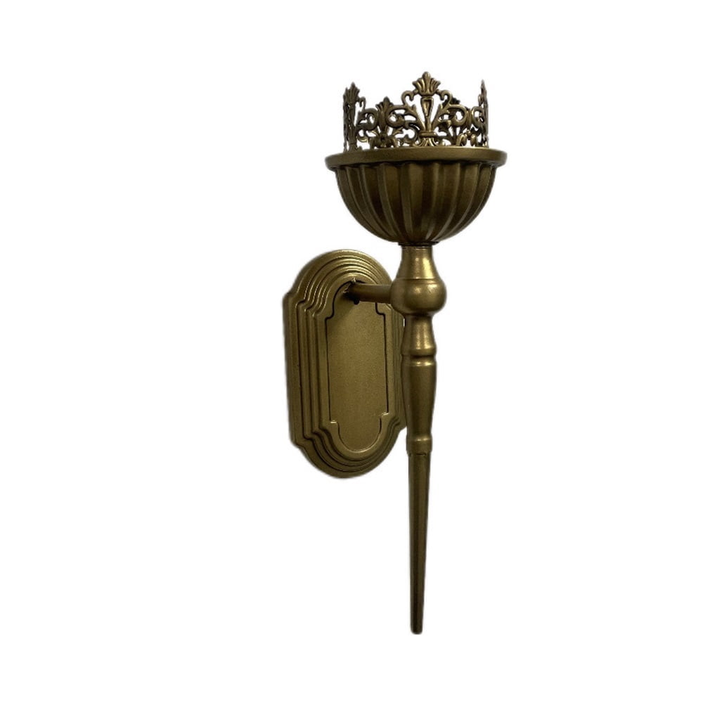 Vintage Black Wall Mounted Iron Candlestick Indoor Wall Decoration ...