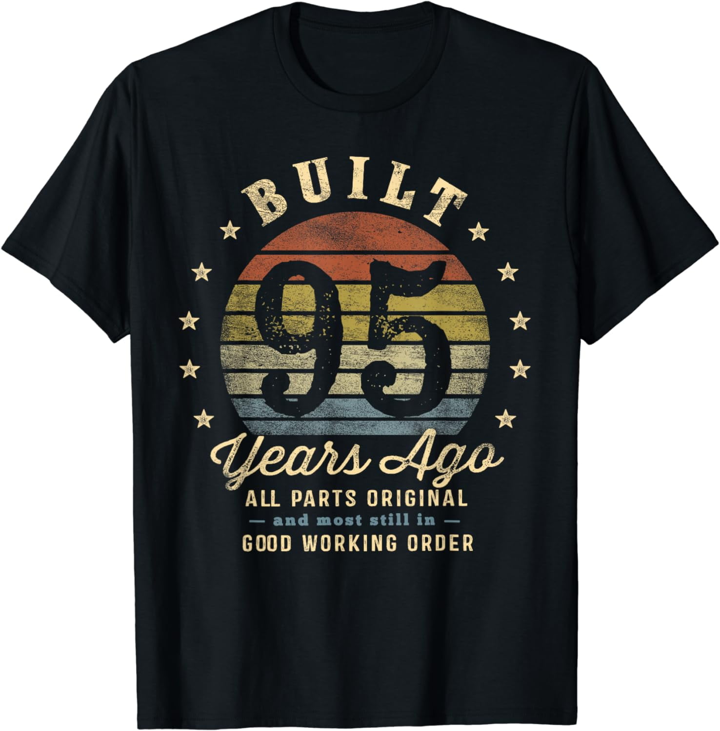 Vintage Blessed by God For 95 Years Old Happy 95th Birthday T-Shirt ...