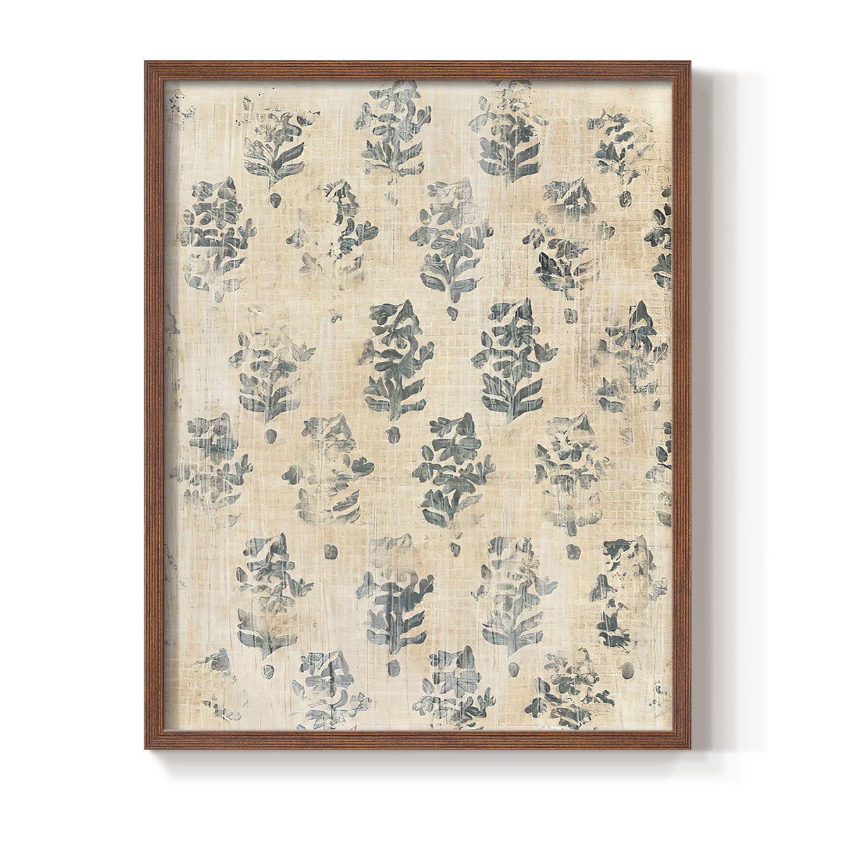 Vintage Blockprint I in Paper Solid Wood 8 x 10 Framed Print - Walmart.com