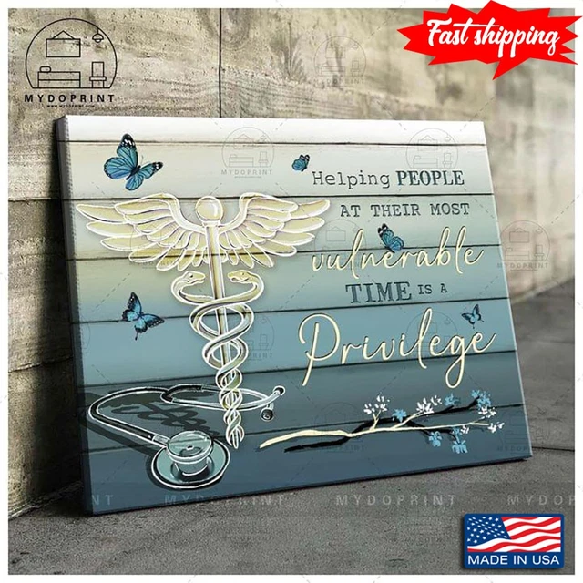 Vintage Blue Butterflies &Amp Stethoscope Us Army Medical Corps Helping ...