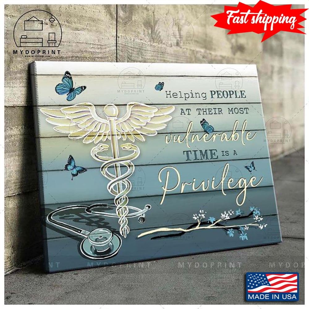 Vintage Blue Butterflies & Stethoscope US Army Medical Corps Helping ...