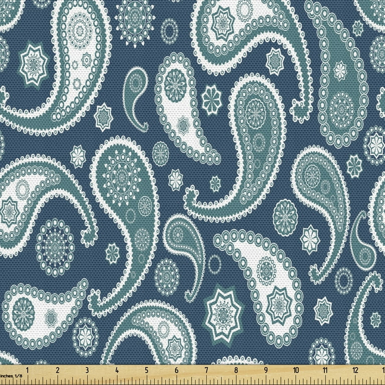 dark teal patterned fabric