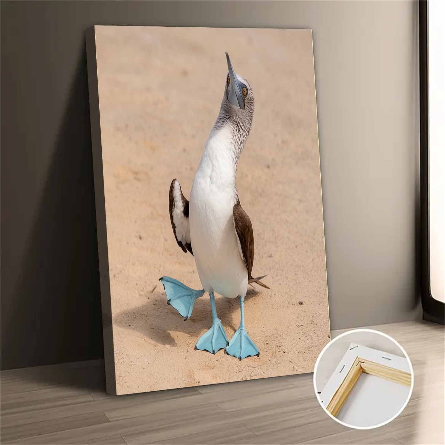 Vintage Blue Footed Booby Canvas Wall Art Print Home Decor for Bedroom Living Room - Walmart.com