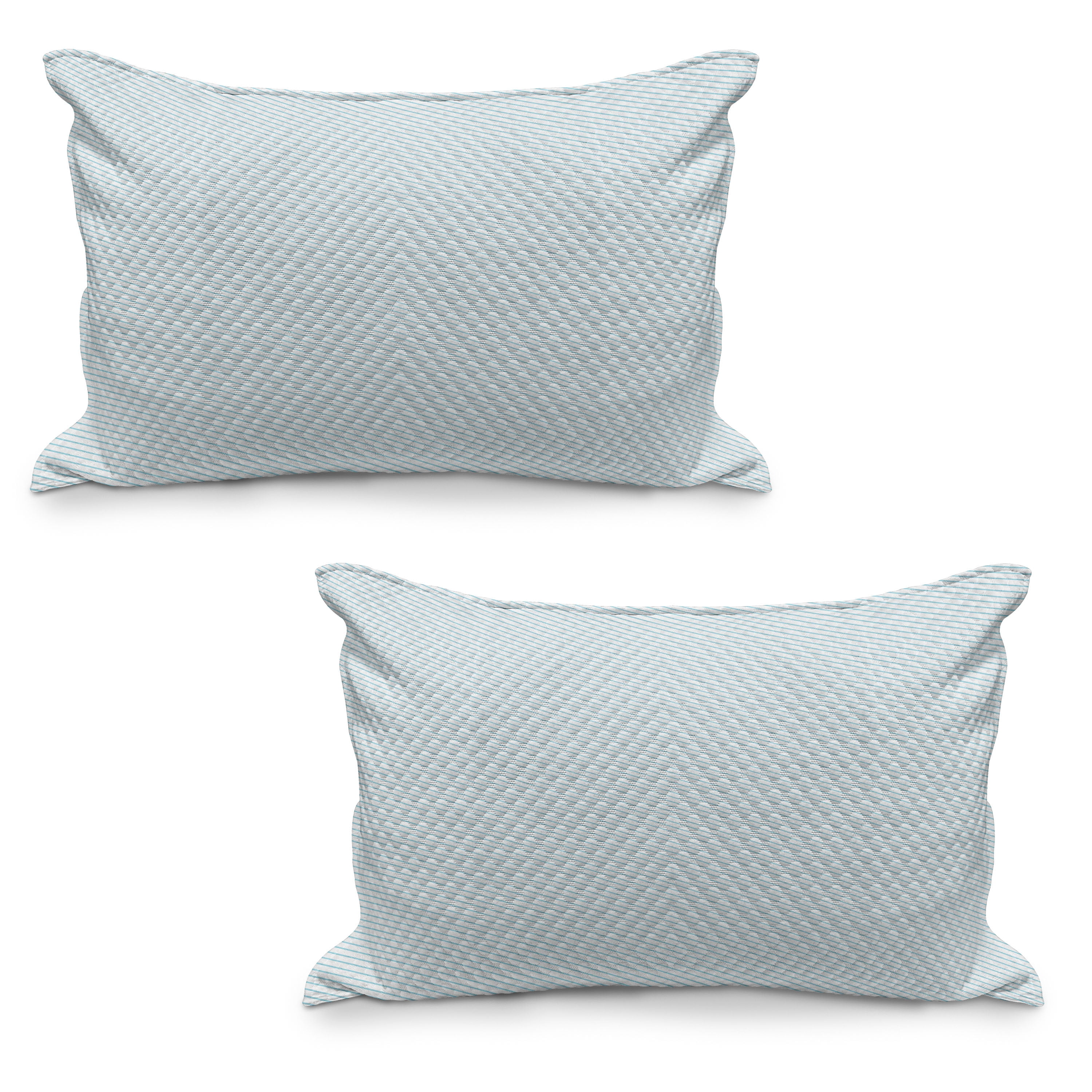 Vintage Blue Quilted Pillowcover Set of 2, Diagonally Alligned ...