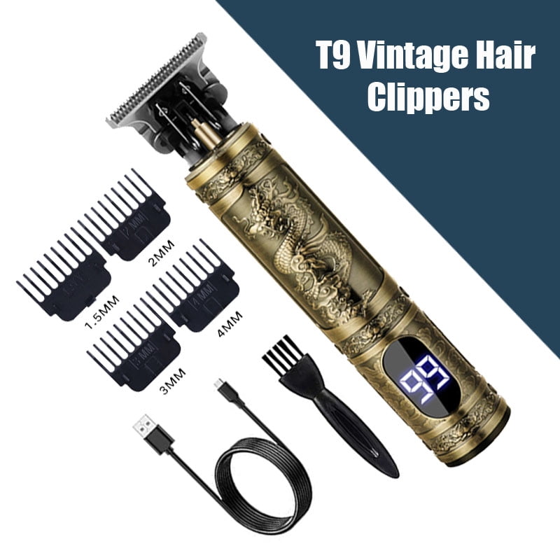 Vintage Body Hair Clipper Electric Hair Shaving for Men T9 Cordless ...