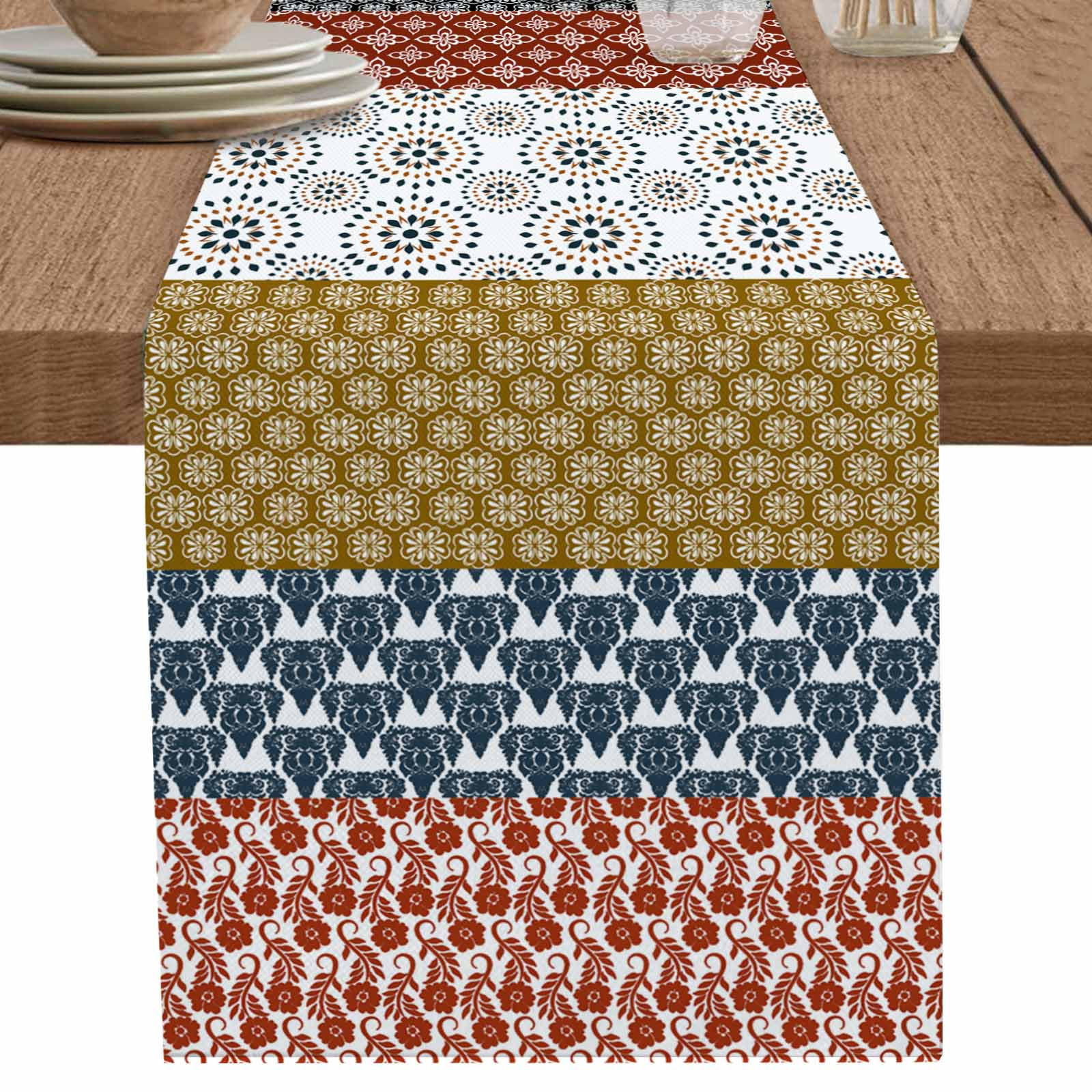 Vintage Boho Aztec Geometric Table Runner-70 Inch Long Southwestern ...