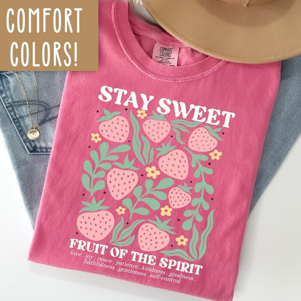 Vintage Boho Christian Strawberry Fruits Of The Spirit Bible Verse ...
