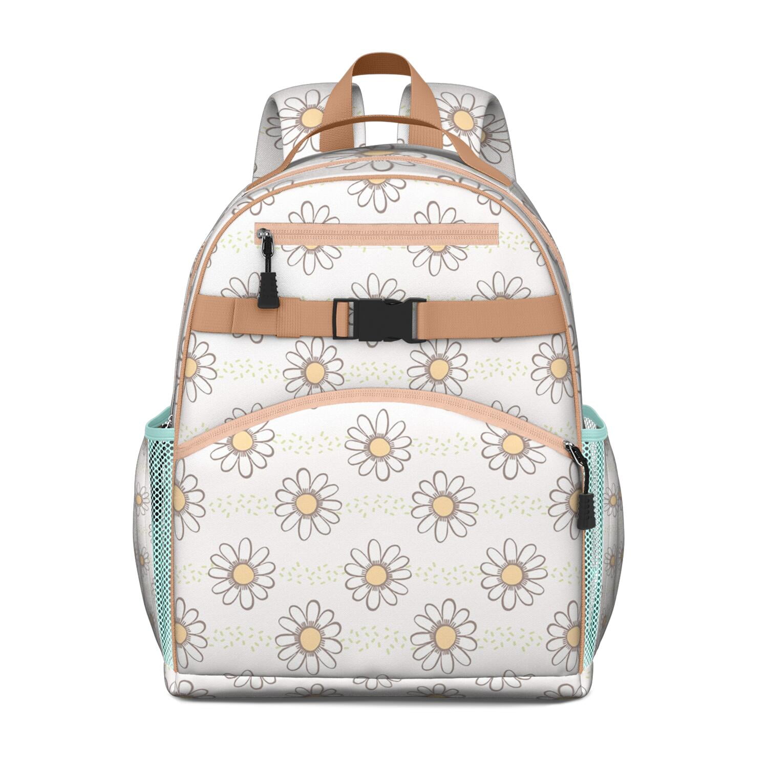 Vintage Boho Daisy Backpack for Student Spacious School Backpack with ...