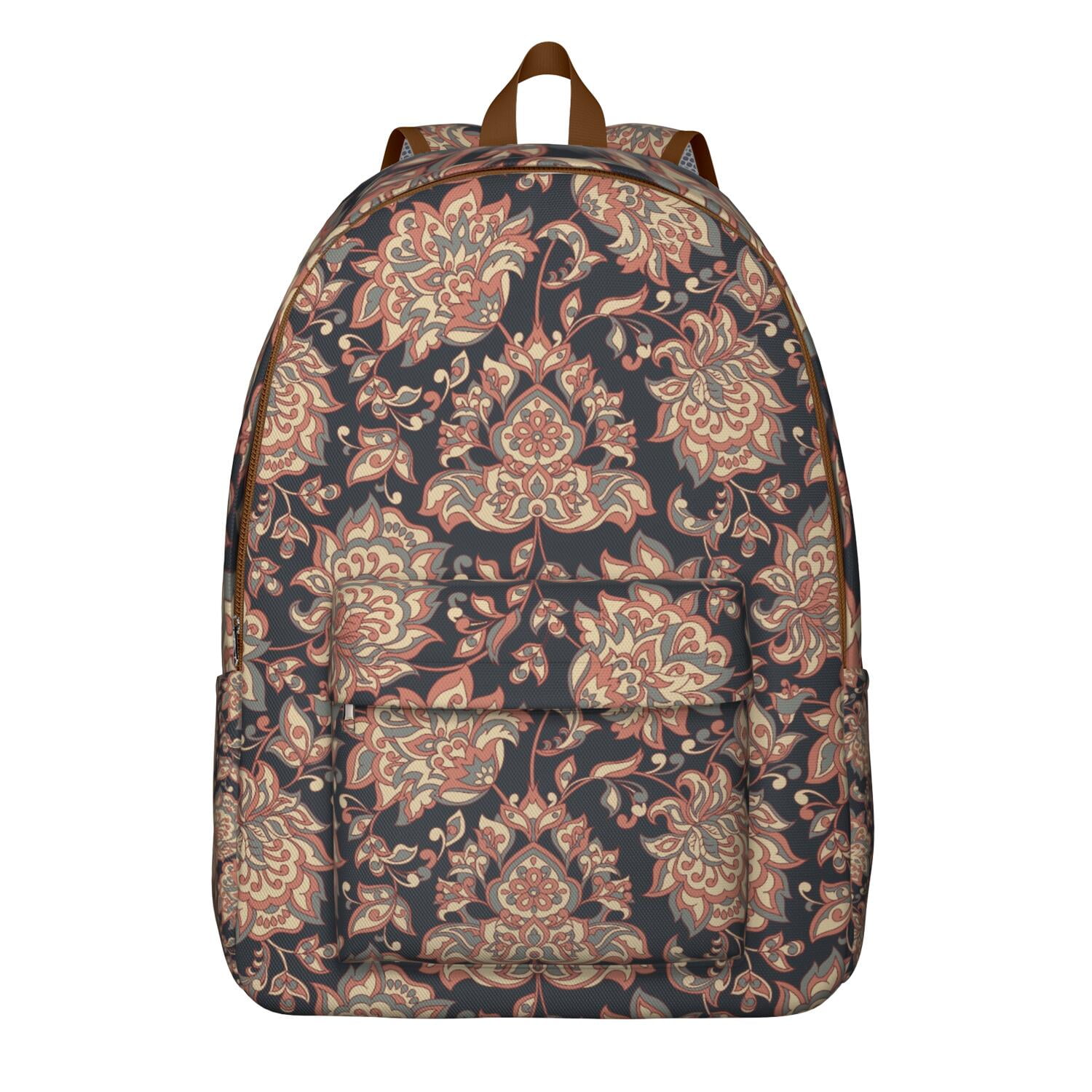 Vintage Boho Paisley School Bag Featuring Floral Pattern and Colorful ...