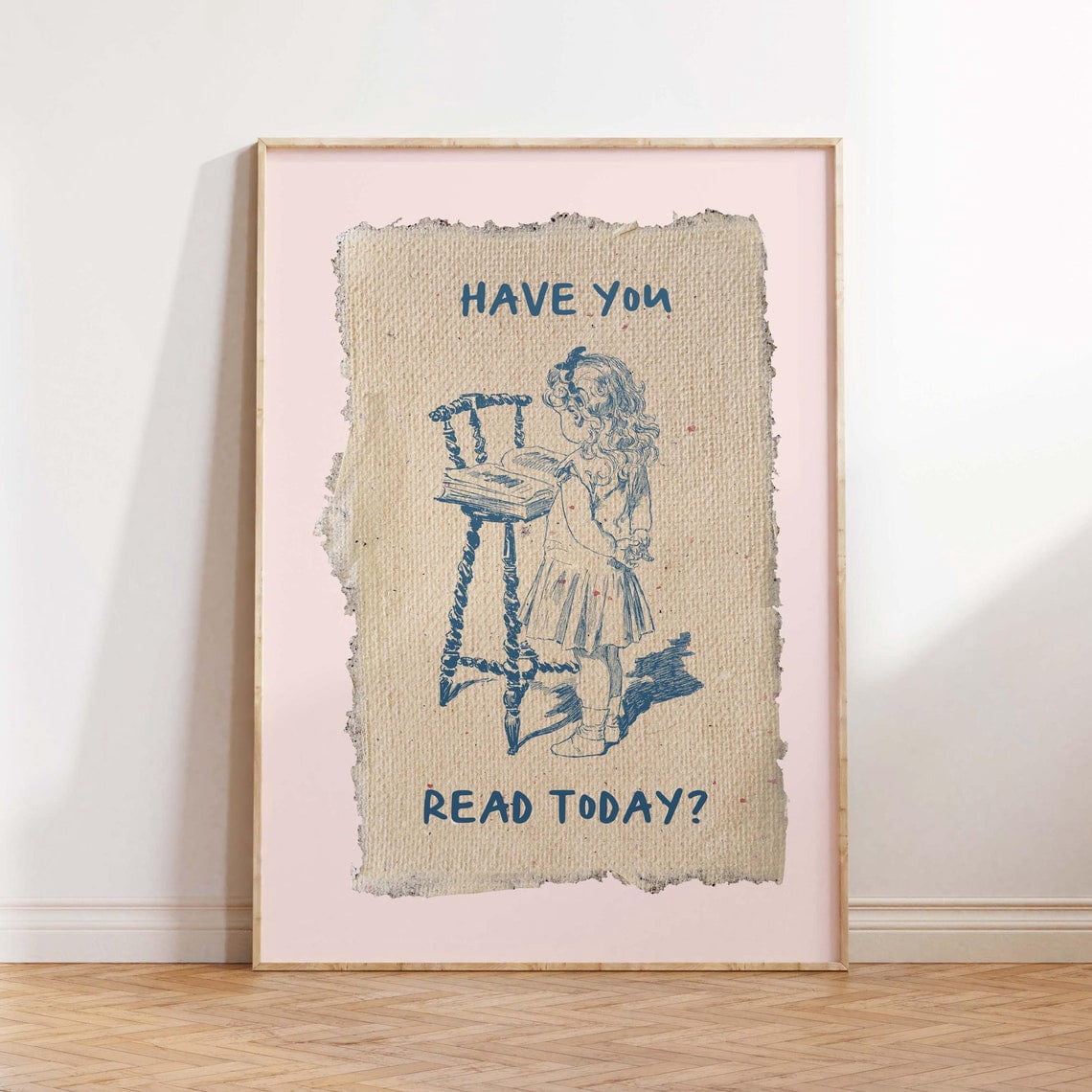 Vintage Book Art, Cute Reading Poster, Classroom Wall Art, Gift For ...
