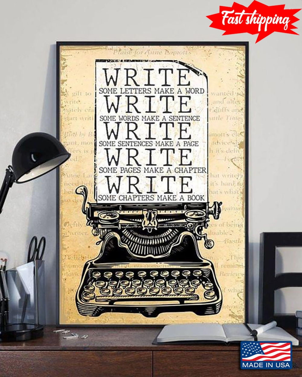 Vintage Book Page Theme Type Machine Write Some Letters Make A Word ...