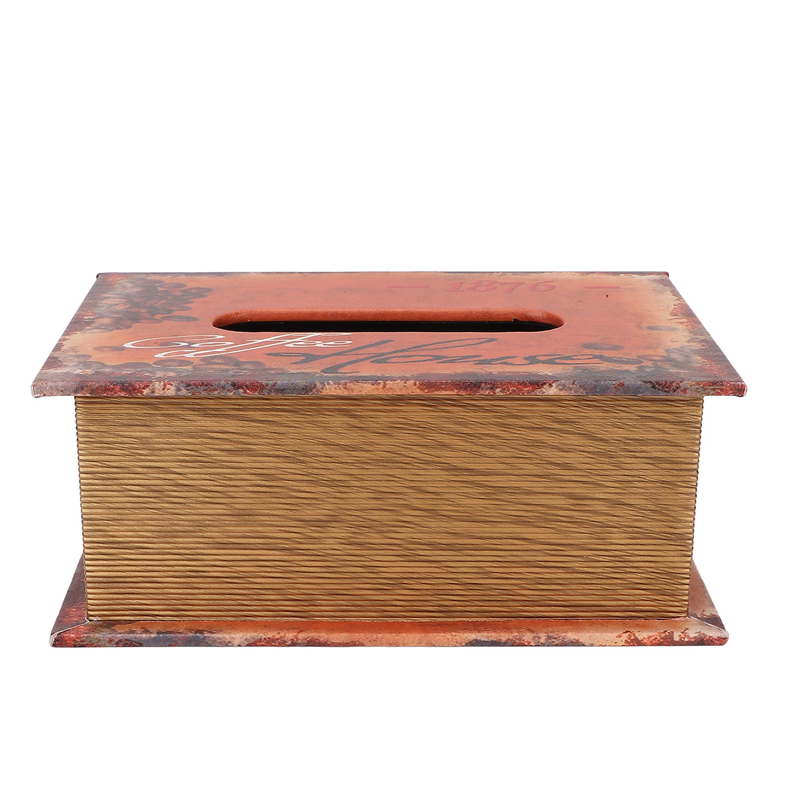 Vintage Book Shaped Wooden Tissue Box Decorative Retro Napkin Box for ...