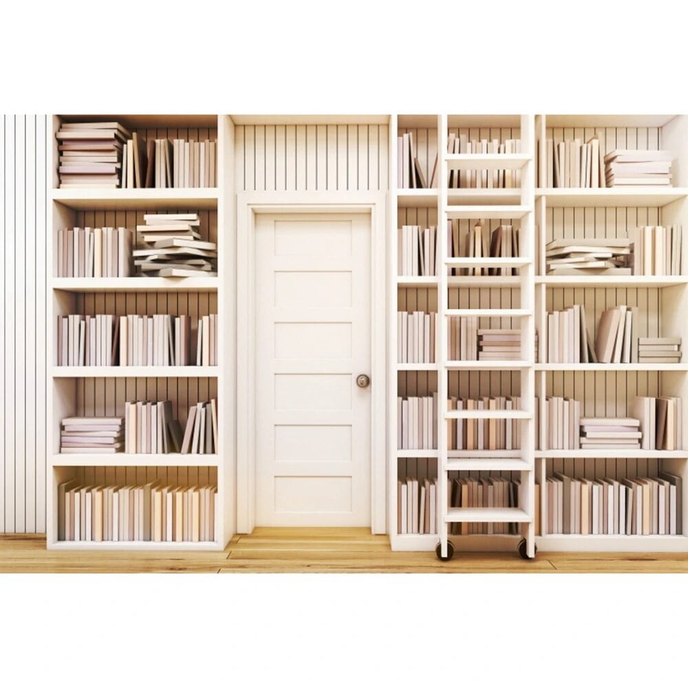 Vintage Bookshelf Backdrop Library Books Interior Photography ...