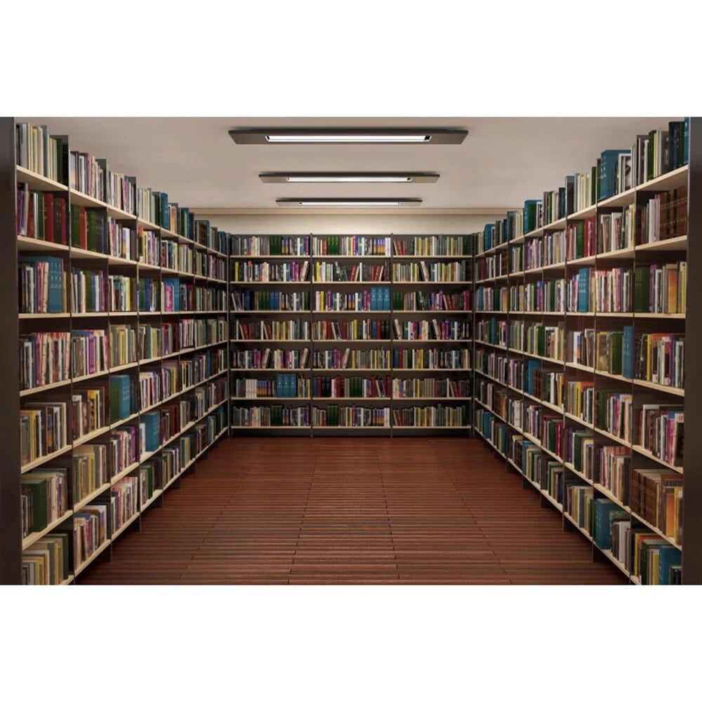 Vintage Bookshelf Backdrop Library Books Interior Photography ...