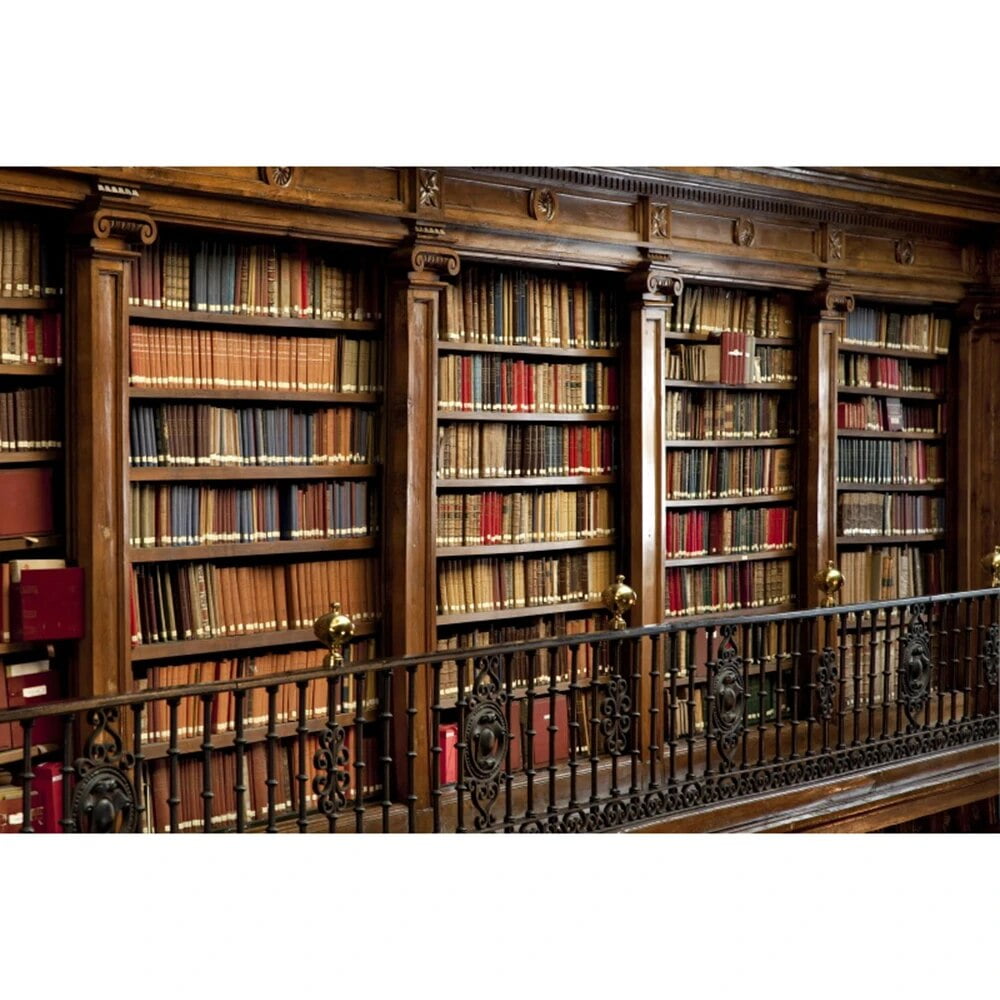 Vintage Bookshelf Backdrop Library Books Interior Photography ...